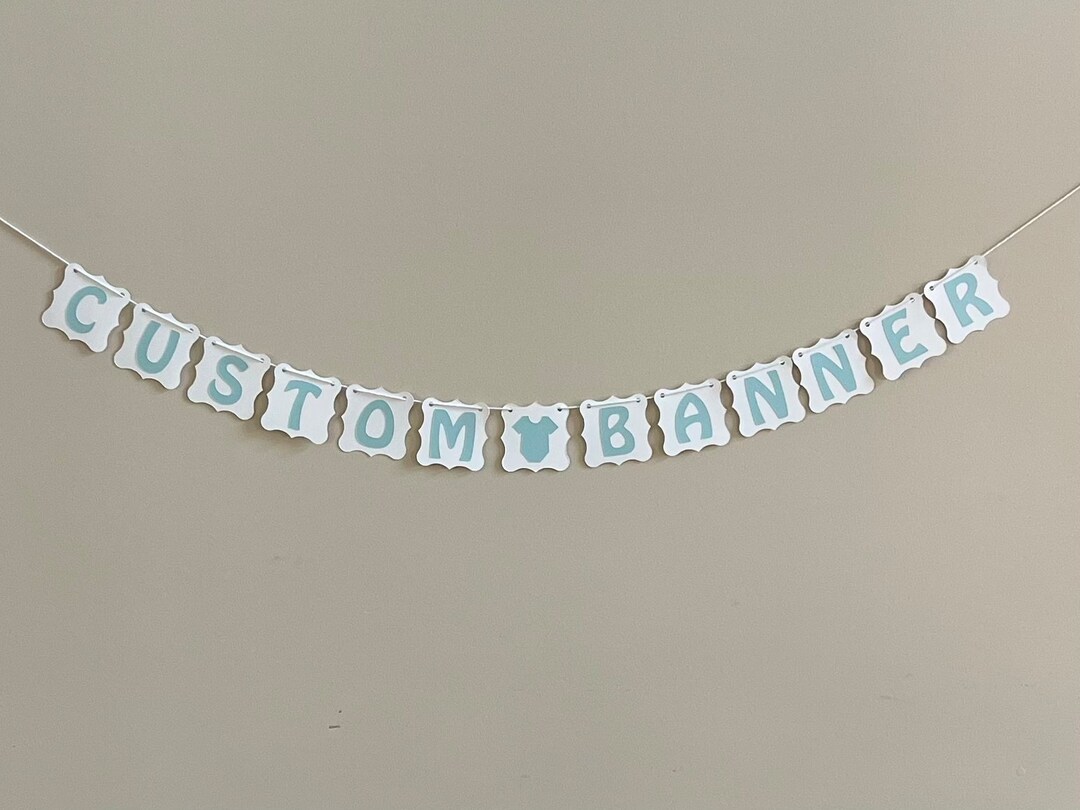 Custom Baby Banner: Square Pennant Decoration for Baby Shower - Etsy