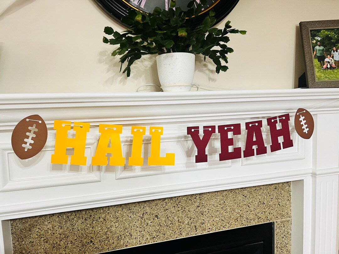 Hail Yeah Banner, Washington Football Decoration, Commanders Party ...