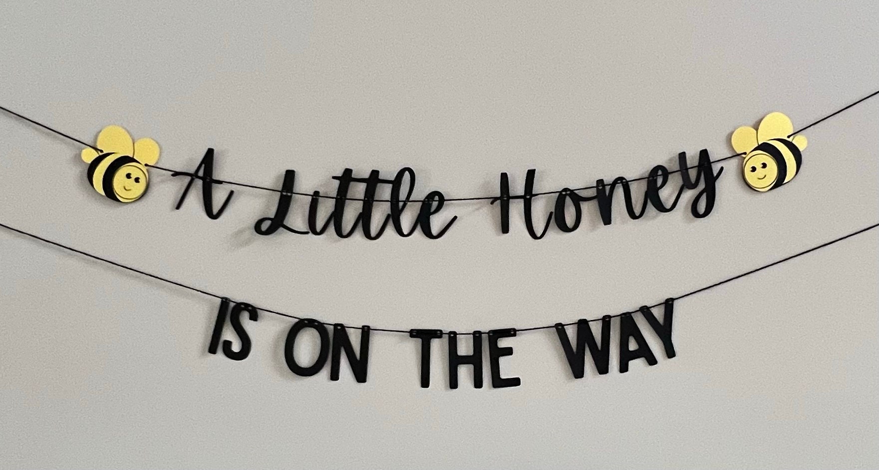 Baby Shower Banner, A Little Honey is on the Way Baby Shower Decoration ...