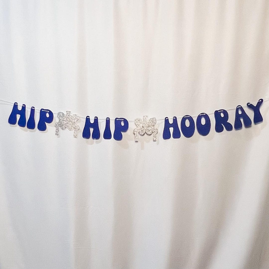 Hip Hip Hooray Banner, Hip Replacement Surgery Recovery Gift, Get Well ...