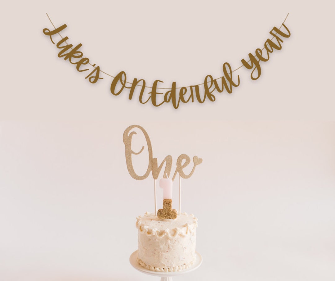First Birthday Decoration, Custom 1st Birthday Banner, Personalized ...