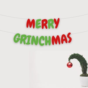 Merry Grinchmas Christmas Banner Christmas Party Banner - Etsy