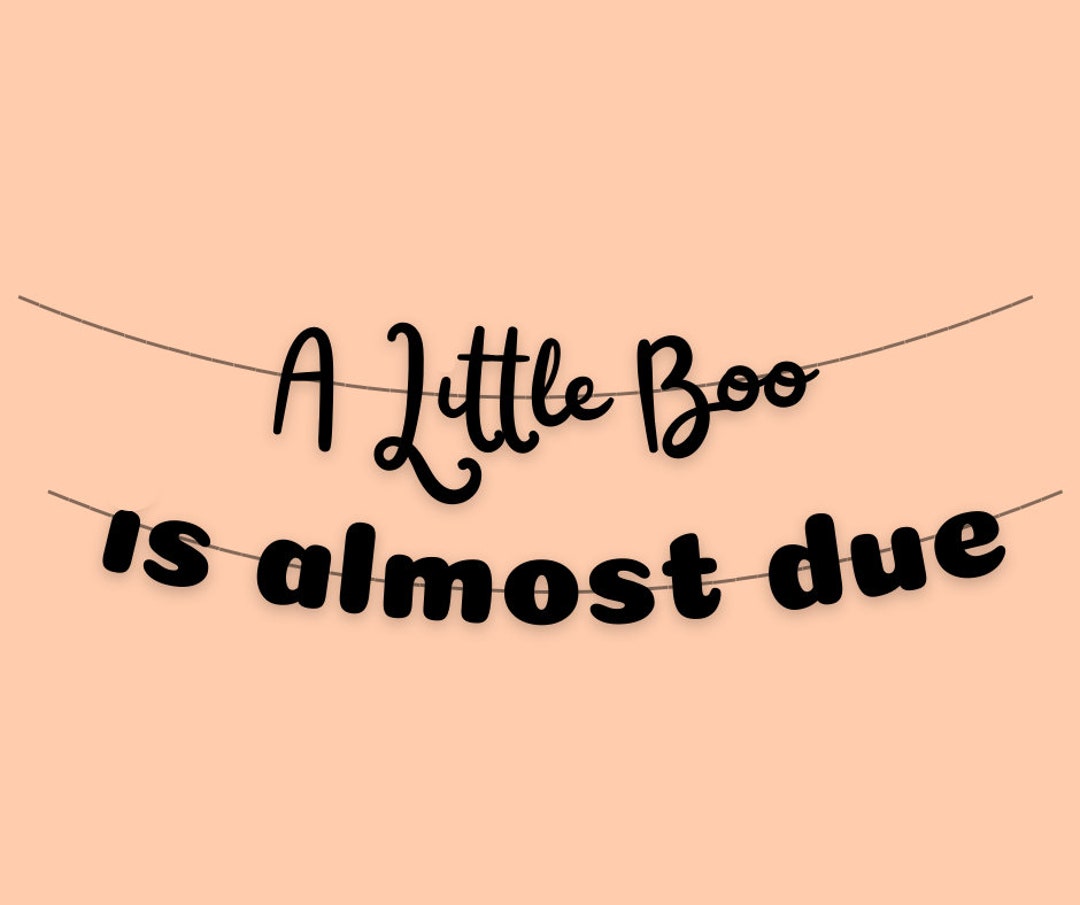 A Little Boo is Almost Due Banner, Fall Baby Shower Sign, Autumn Baby ...