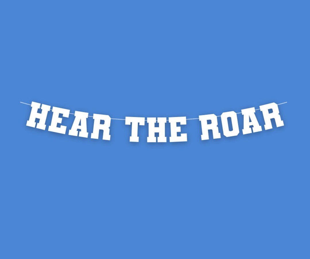 Hear the Roar Banner, Detroit Fans Decoration, Lions Decor, Football ...