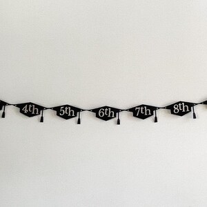 Graduation Cap Hat Photo Milestone Banner Garland Decoration for Party ...