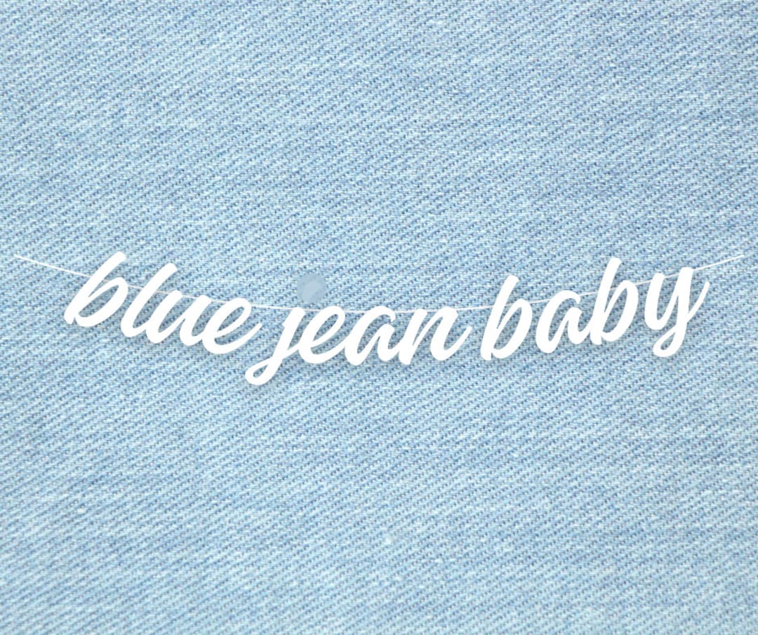 Blue Jean Baby Banner, Baby Shower Decoration, Blue Jean Themed Baby ...