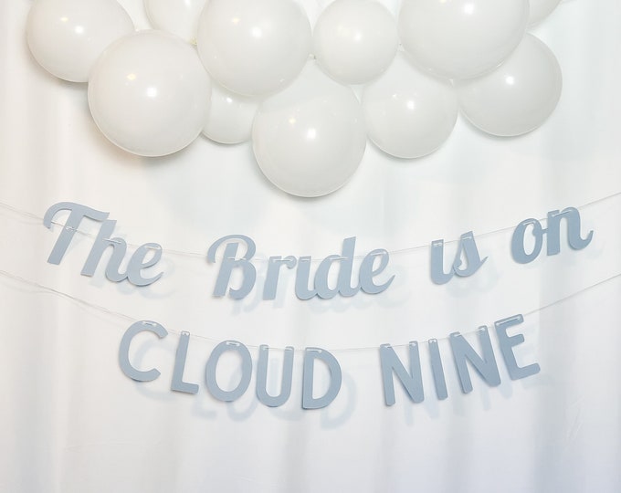 Bride on Cloud Nine Banner: Bridal Shower Photo Backdrop - Etsy