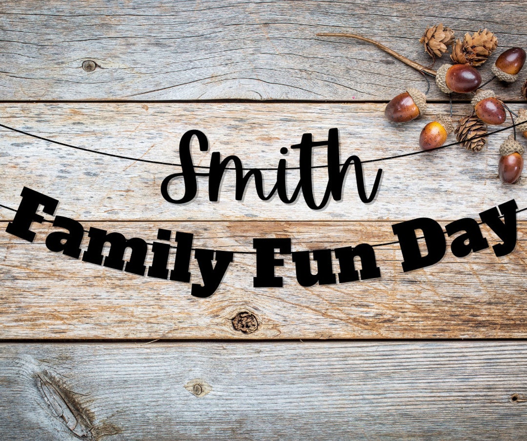 Custom Family Reunion Party Banner, Personalized Family Fun Day Sign ...