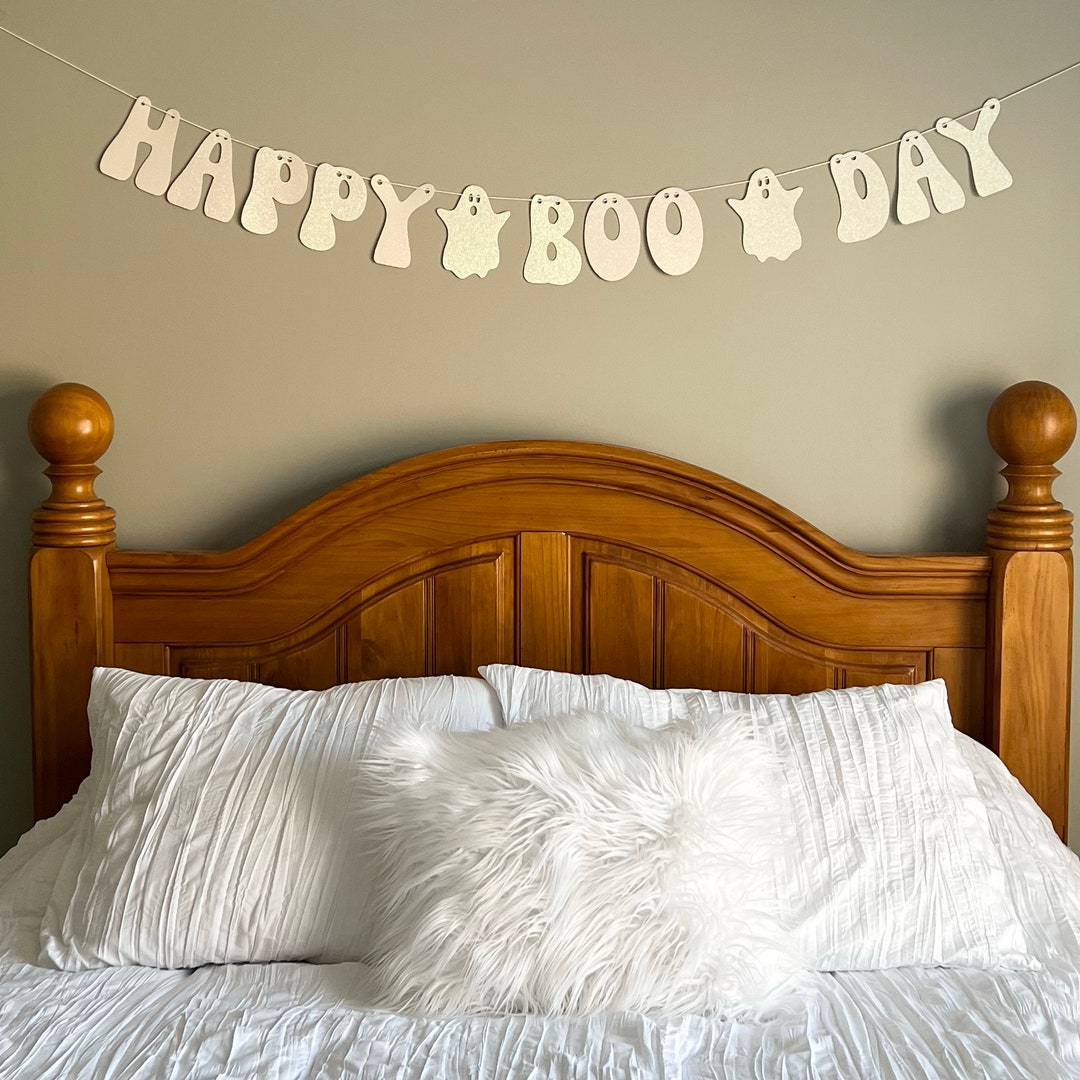 Happy Boo Day Banner, Halloween Ghost Themed Birthday Banner, Halloween ...