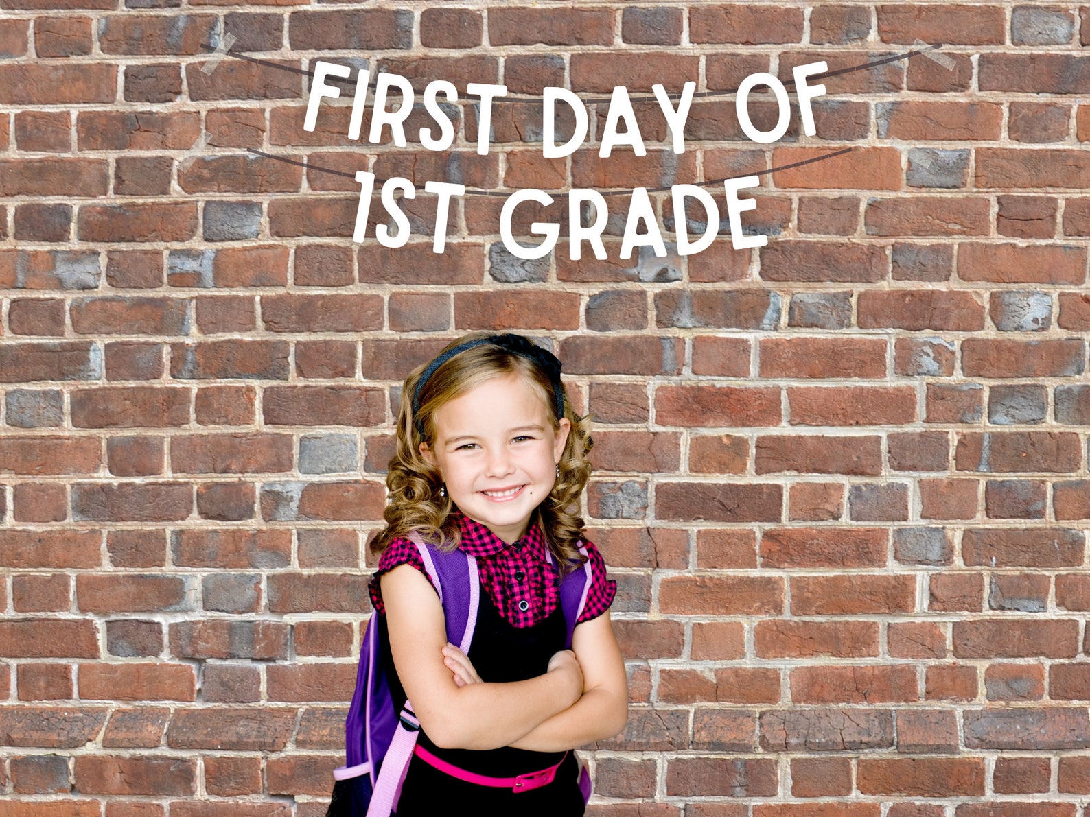 First Day of School Banners, My First Day, Personalized Back to School ...