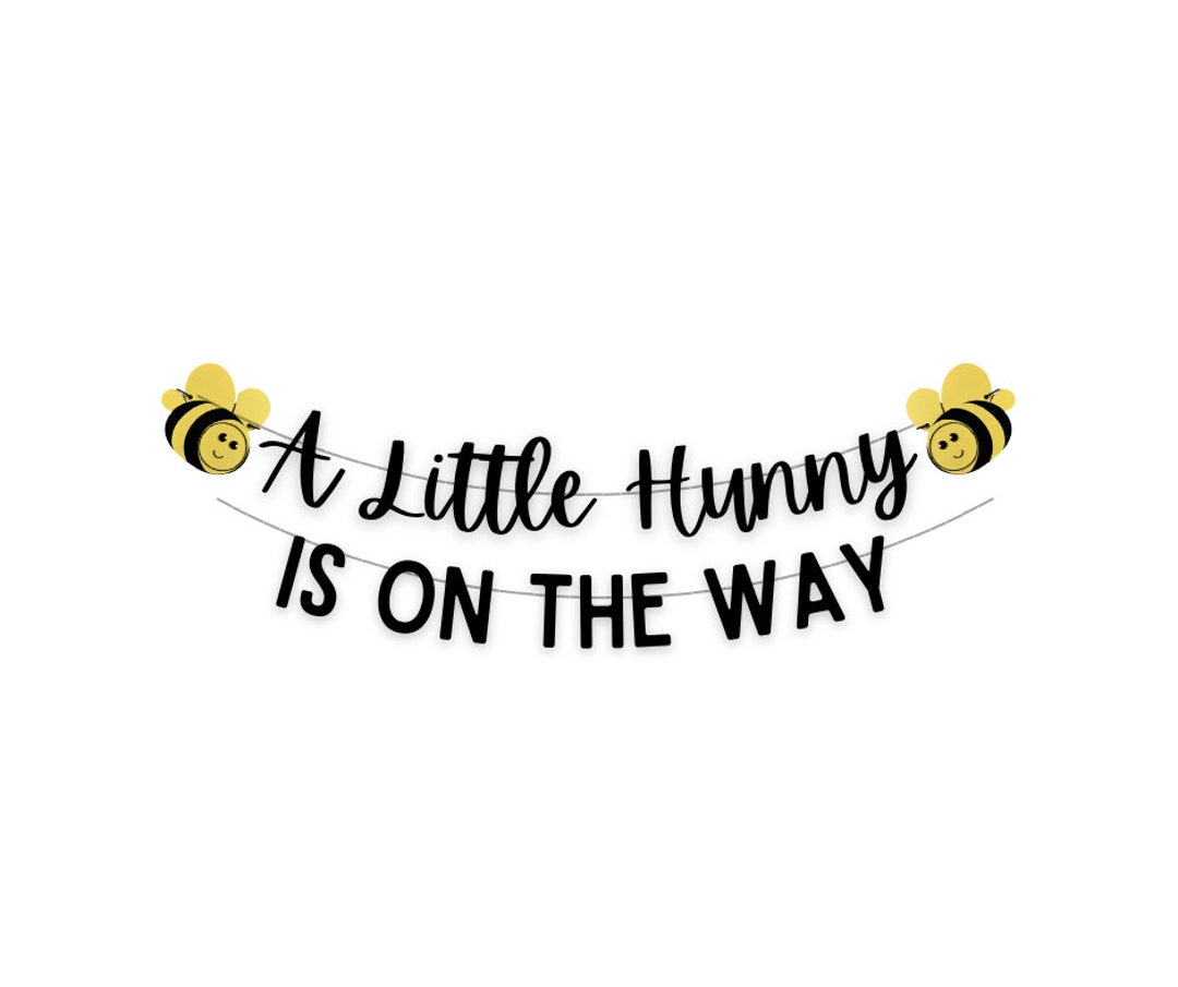 Baby Shower Banner, A Little Hunny is on the Way Baby Shower Decoration ...