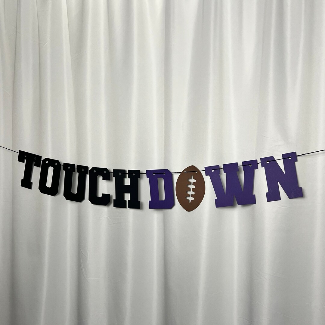 Touchdown Football Banner, Super Football Party Banner, Baltimore ...