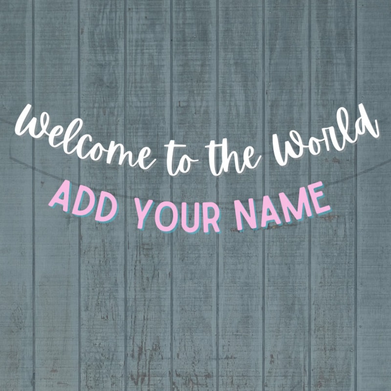 Newborn Girl Welcome Banner - Etsy