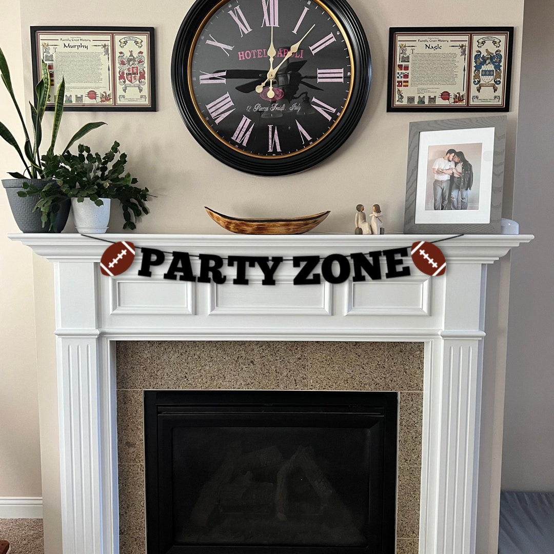 Football Party Banner , Party Zone Sign , Big Game Decor , Banner for ...