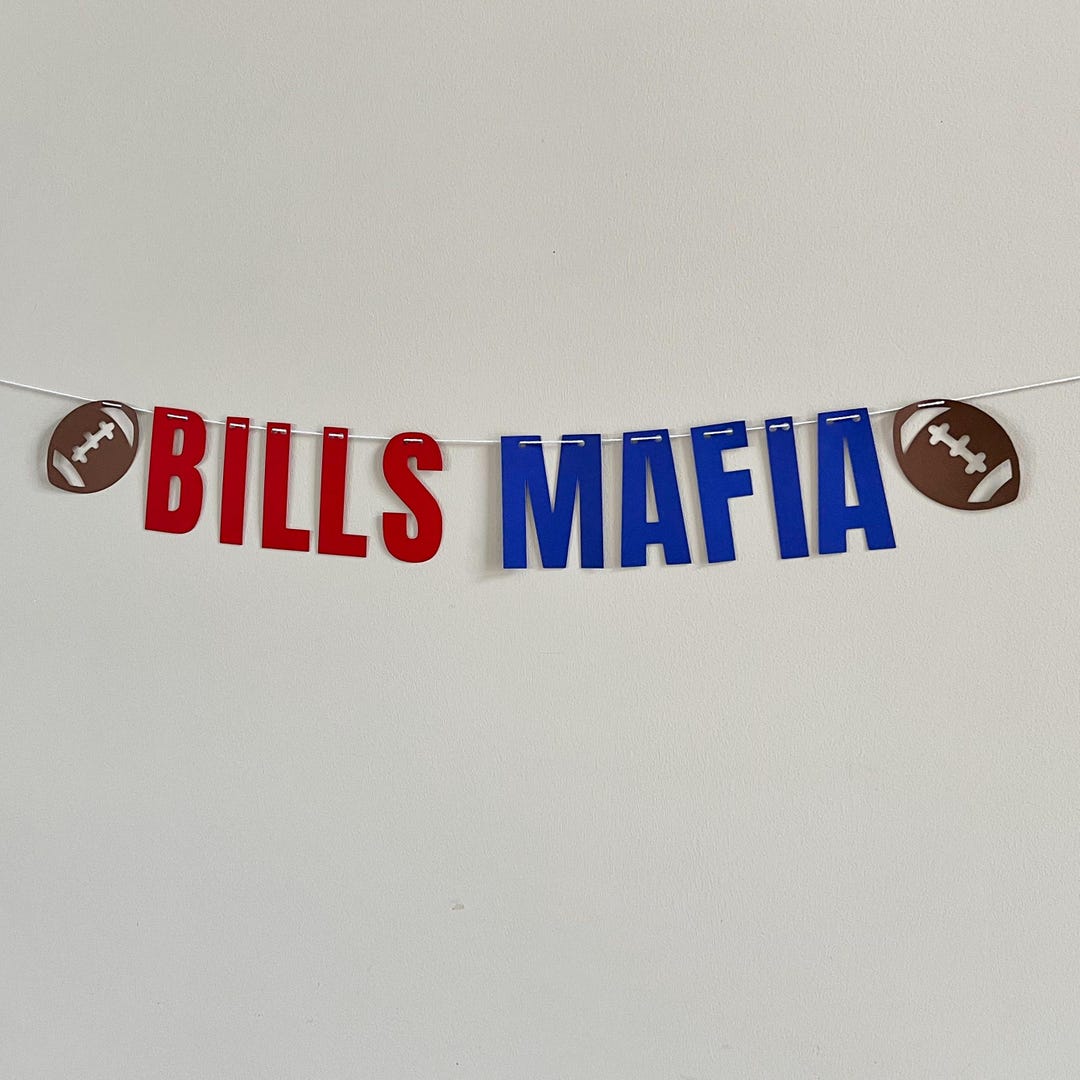Bills Mafia Banner, Buffalo Football Decoration, Bills Party Decor ...