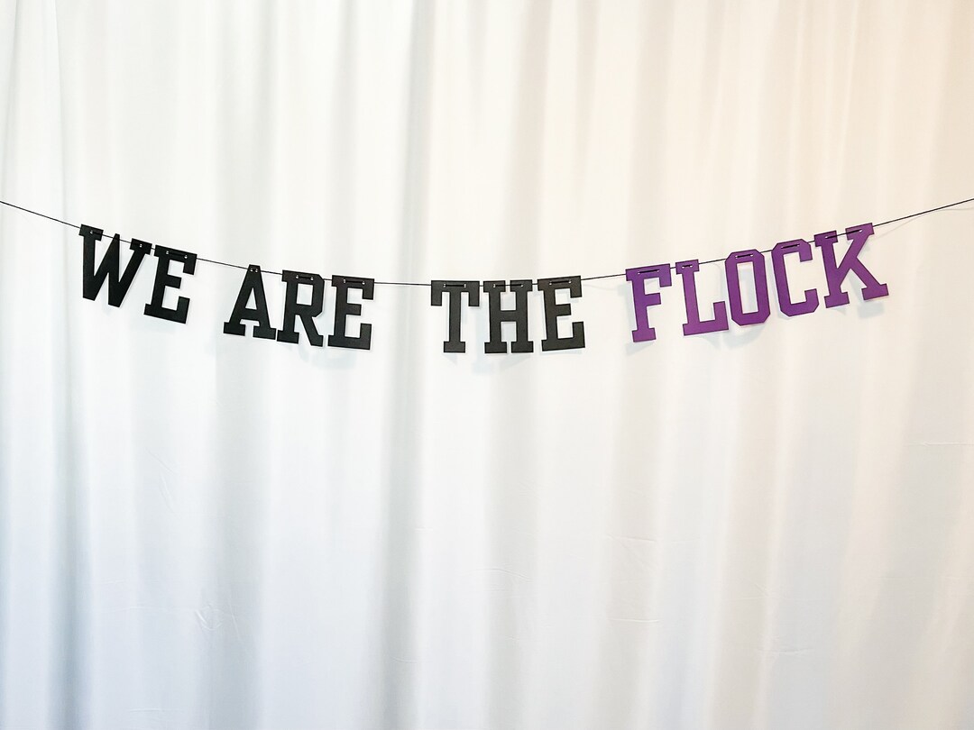 We Are the Flock Banner, Ravens Fans Football Decoration, Jackson Tweet ...
