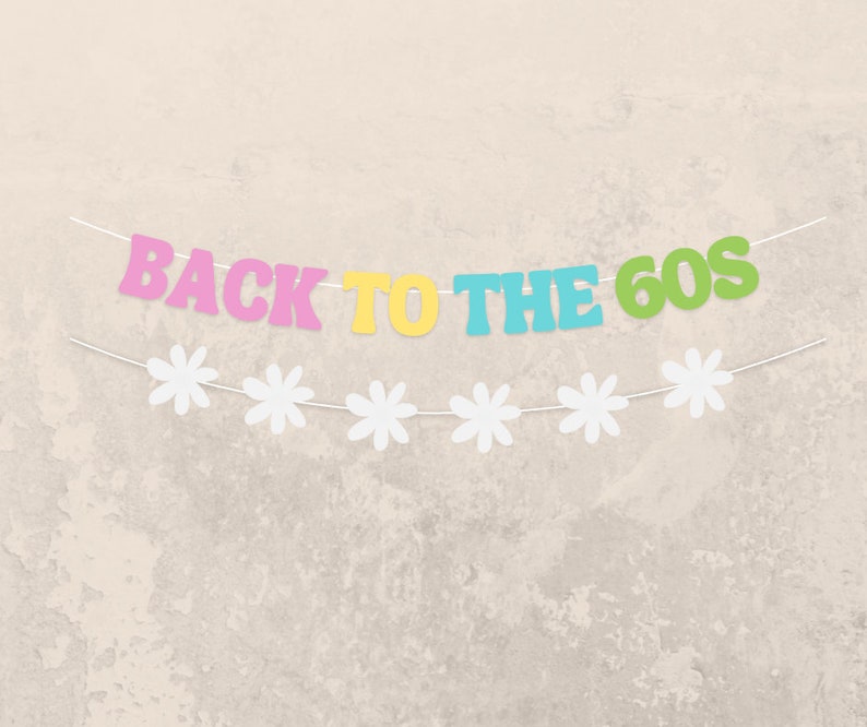 60s Party Decorations , 60's Party Banner, Birthday Banner, Party Sign ...