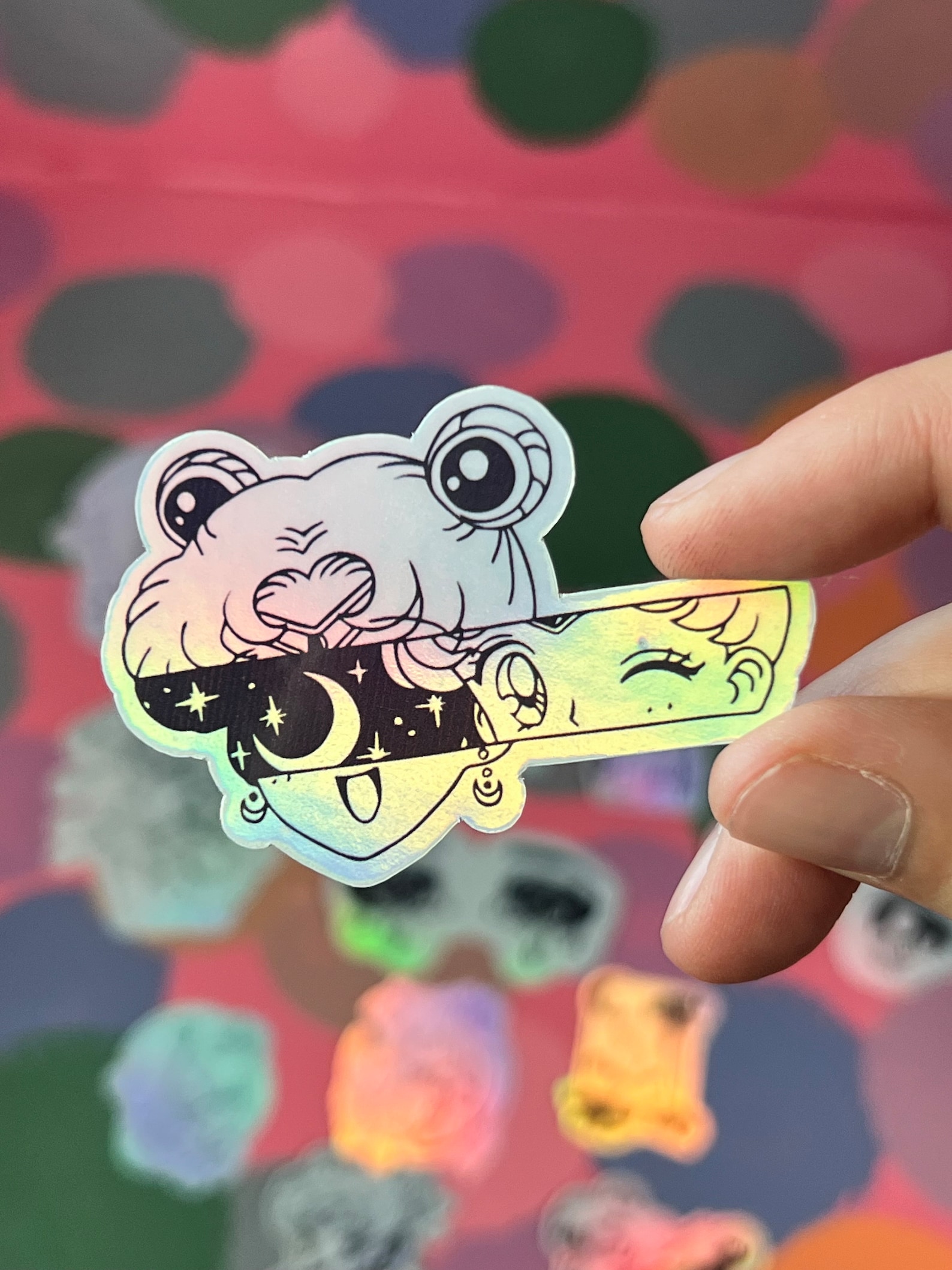 Anime Holographic Sticker - Etsy