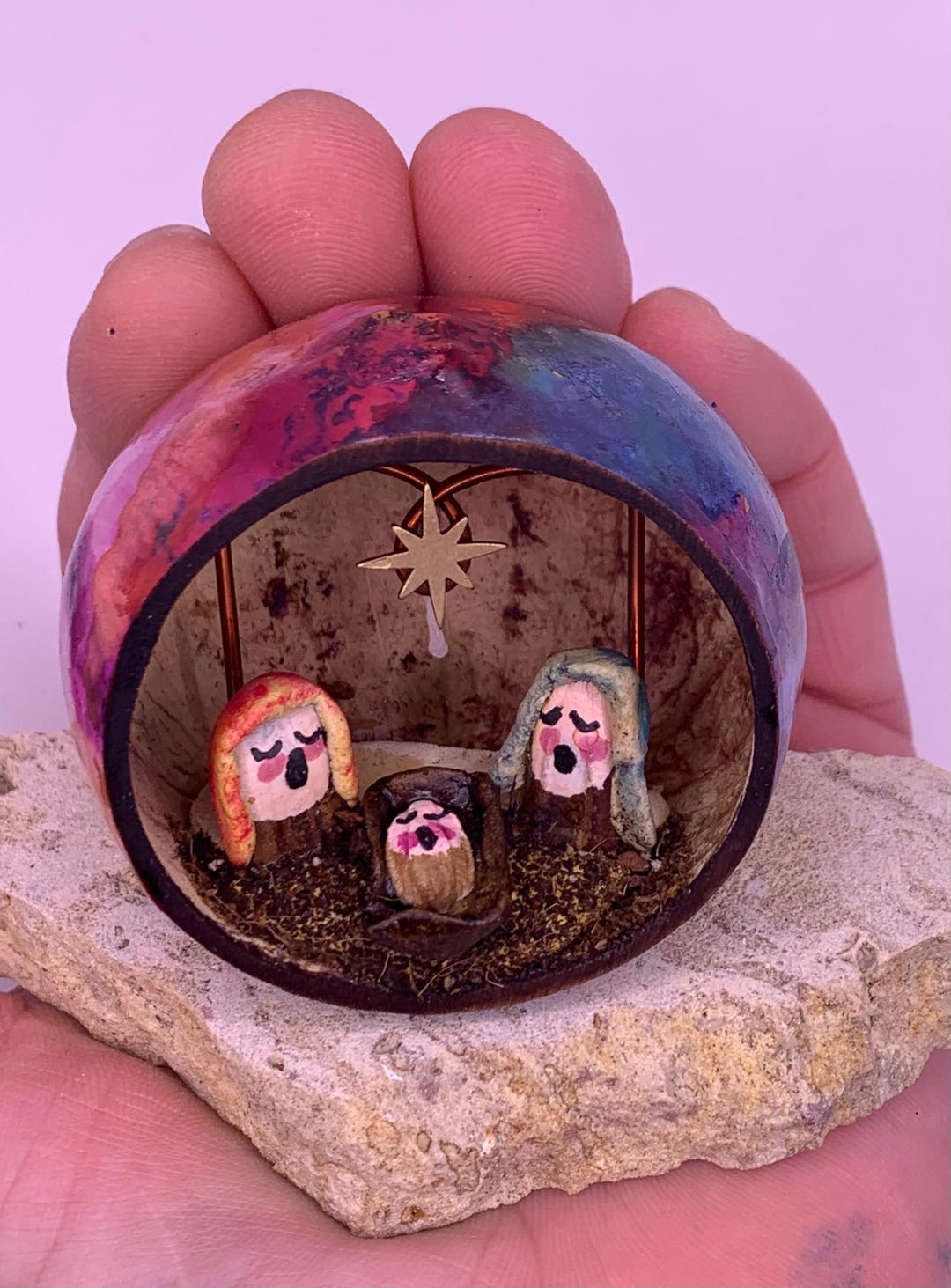 Handmade Gourd Nativity - Etsy