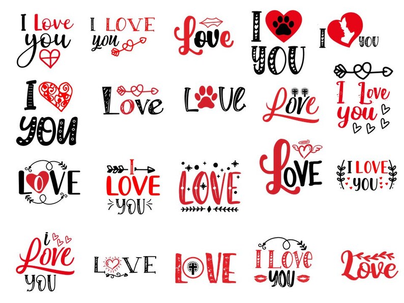 Love SVG Bundle - Etsy