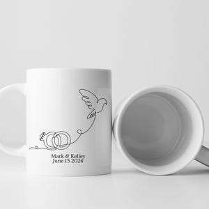 Personalized Wedding Vow Coffee Mug, Couple Mug, Wedding Mugs ...