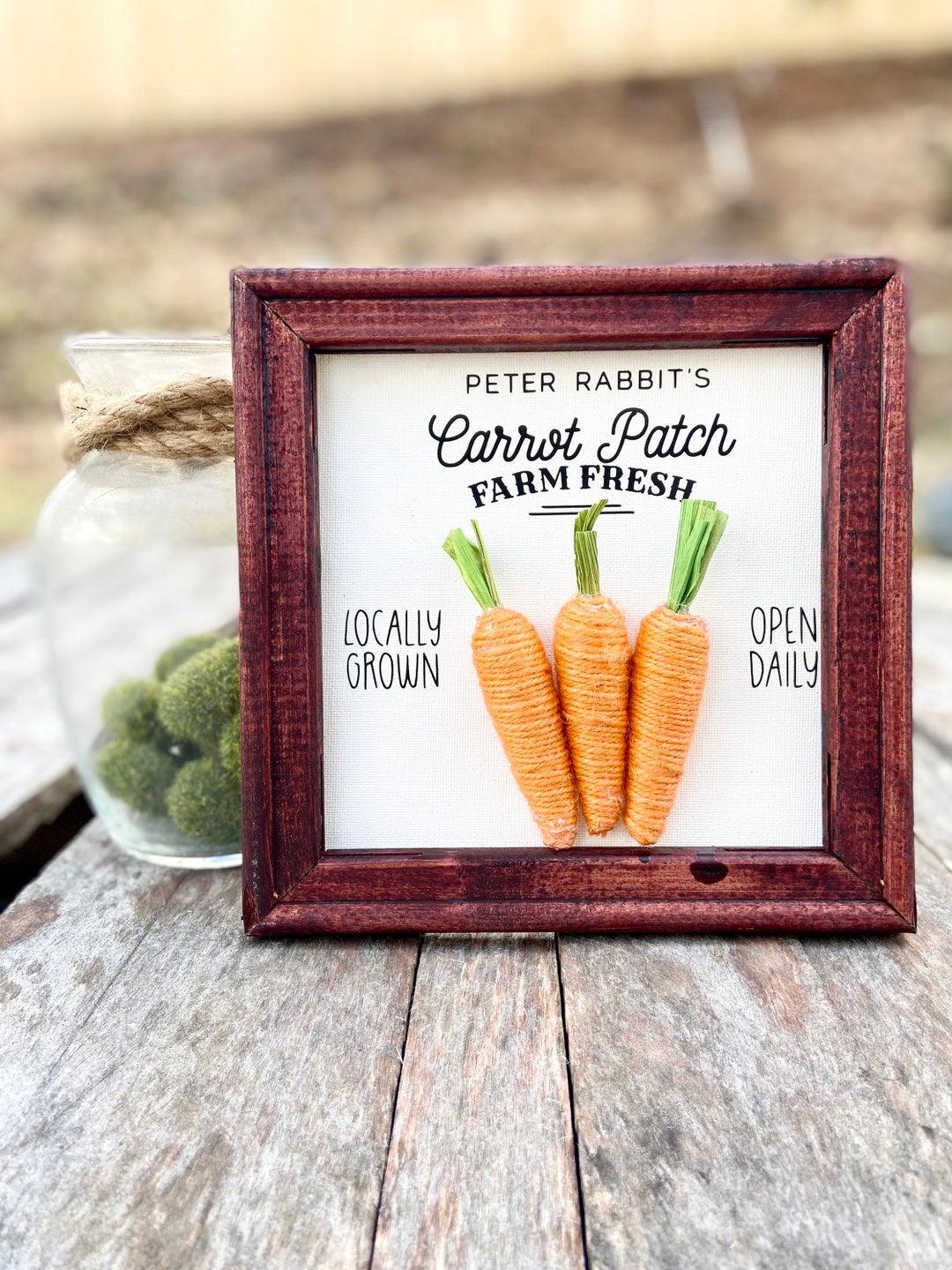 Rustic Easter Carrot Patch Sign: Farmhouse Spring Decor - Etsy