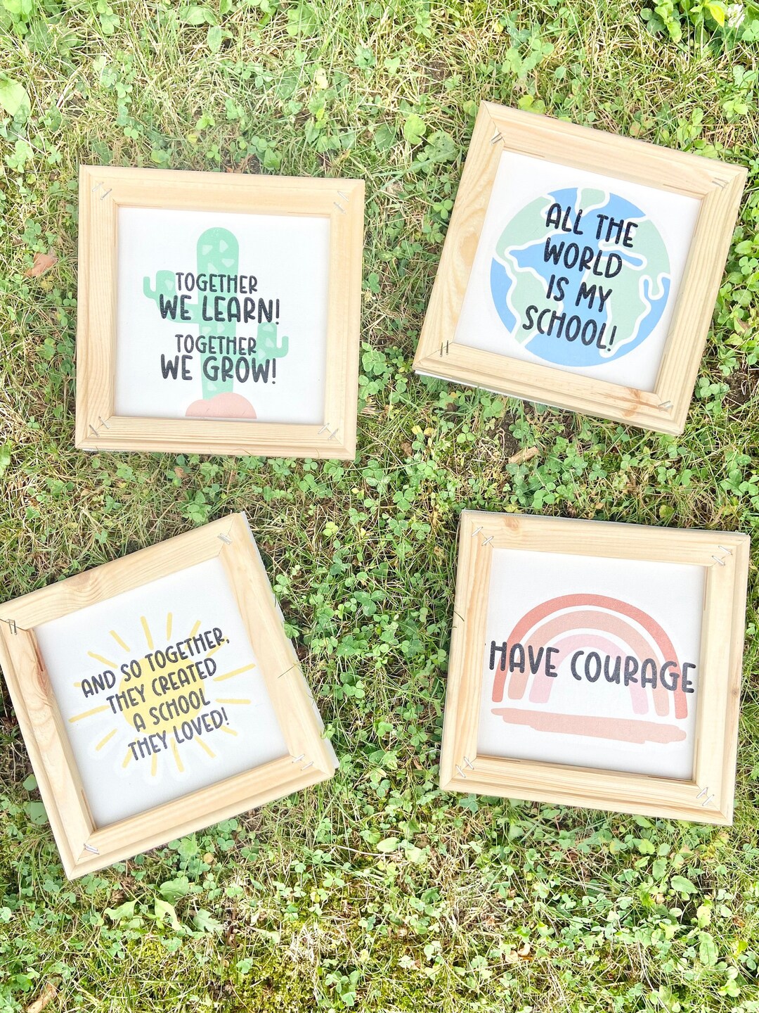 Together We Grow Classroom Decor Set, Inspirational Classroom Wall Art ...