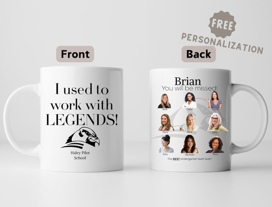 Personalized Coworker Farewell Mug, Photo Collage Gift - Etsy