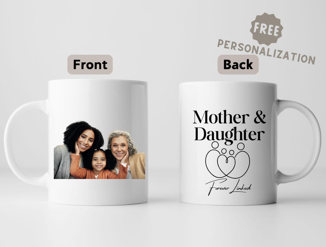 Mother and Daughter, Custom Photo Coffee Mug, Microwave and Dishwasher ...