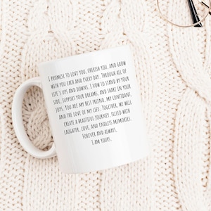 Personalized Wedding Vow Coffee Mug, Couple Mug, Wedding Mugs ...