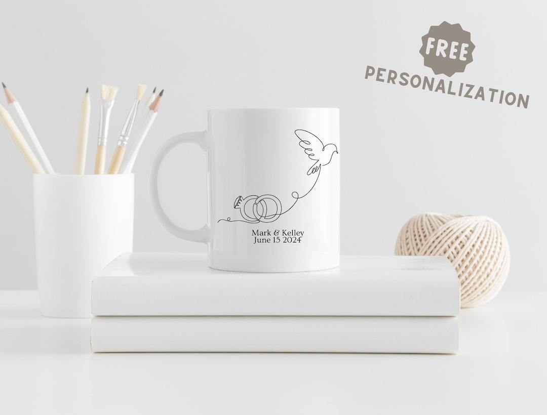 Personalized Wedding Vow Coffee Mug, Couple Mug, Wedding Mugs ...