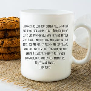 Personalized Wedding Vow Coffee Mug, Couple Mug, Wedding Mugs ...