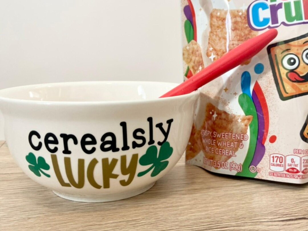 Cerealsly Lucky Gift Set, Personalized Cereal Bowl, St. Patrick’s Day ...