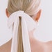 White Plisse Pleated Bow - Etsy