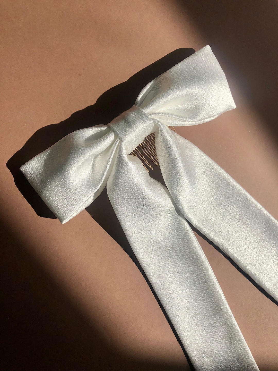 Ivory Satin Bow - Etsy