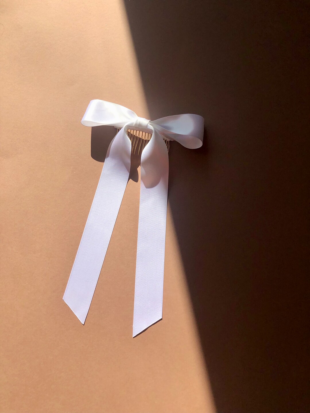White Satin Ribbon Bow - Etsy