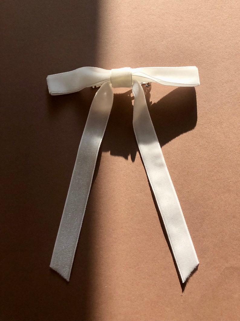 Velvet Mini Bow Ribbon Hair Accessory - Etsy