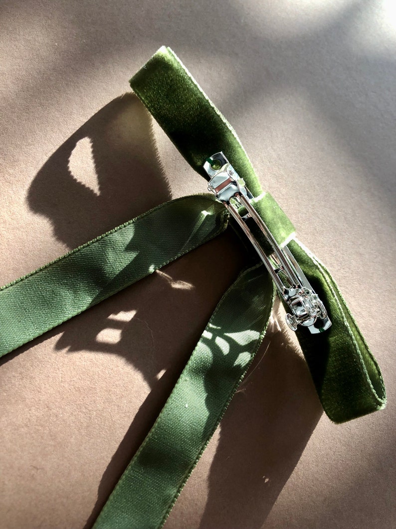 Velvet Mini Bow Ribbon Hair Accessory - Etsy