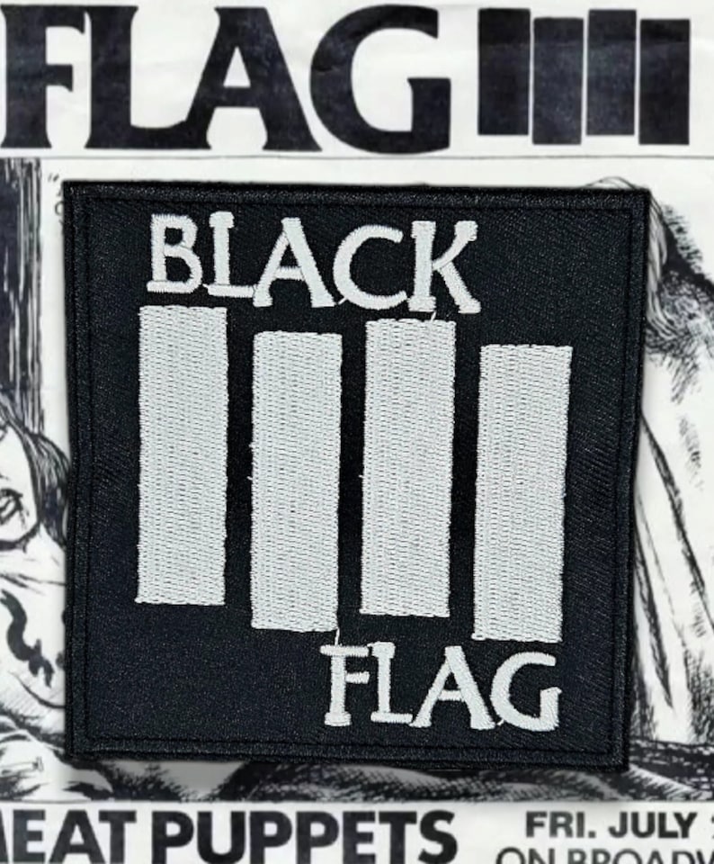 Black Flag Band Patch - Etsy