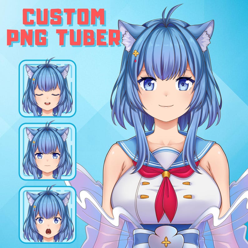 Custom Pngtuber Model With Vtuber Art Style Commission - Etsy