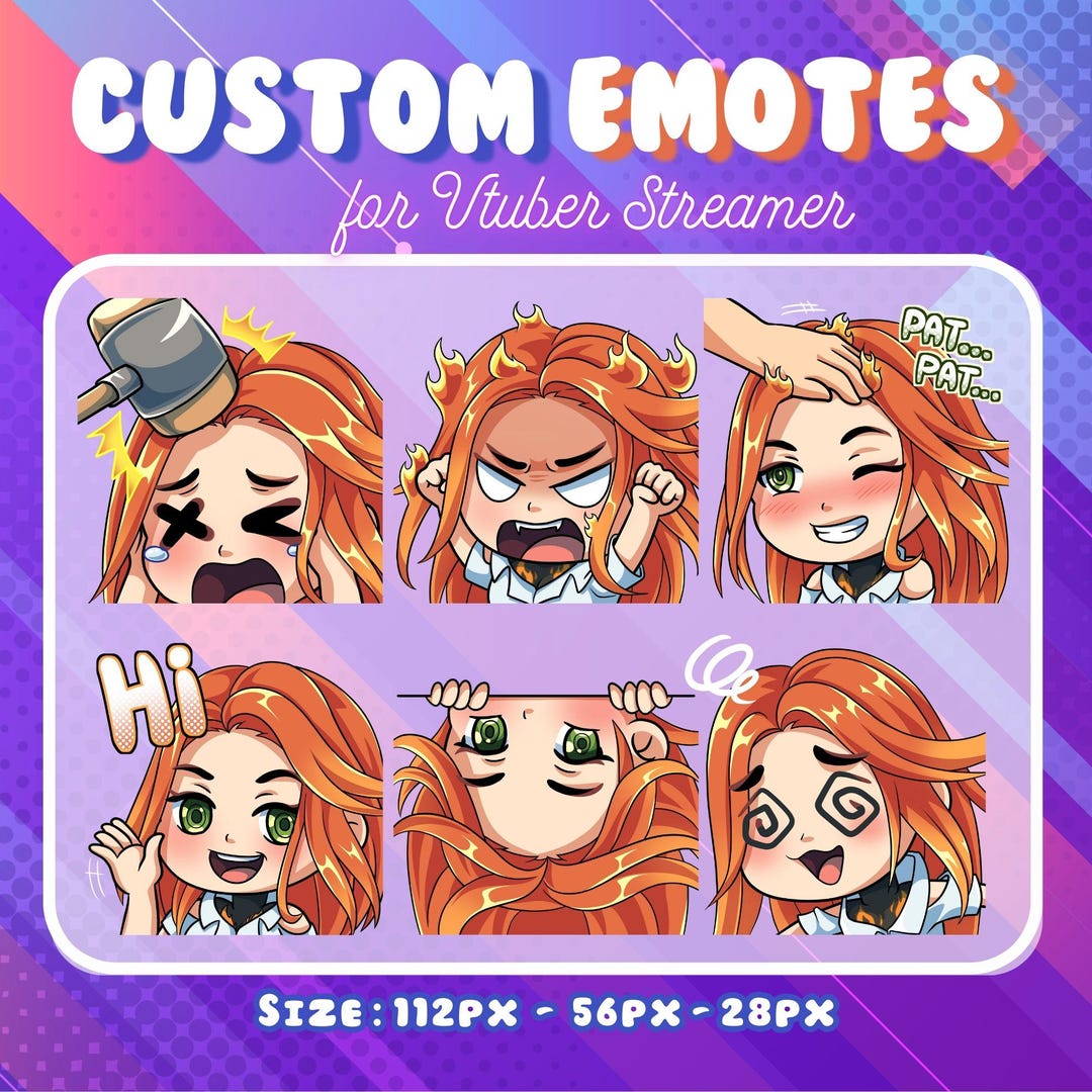 Custom Static or Animated Emotes | Chibi Emotes for Twitch, Youtube ...