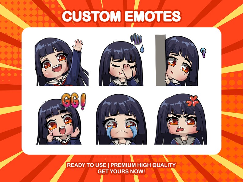 CUSTOM EMOTES High Quality Custom Premium Twitch Emotes, Twitch Emoji ...