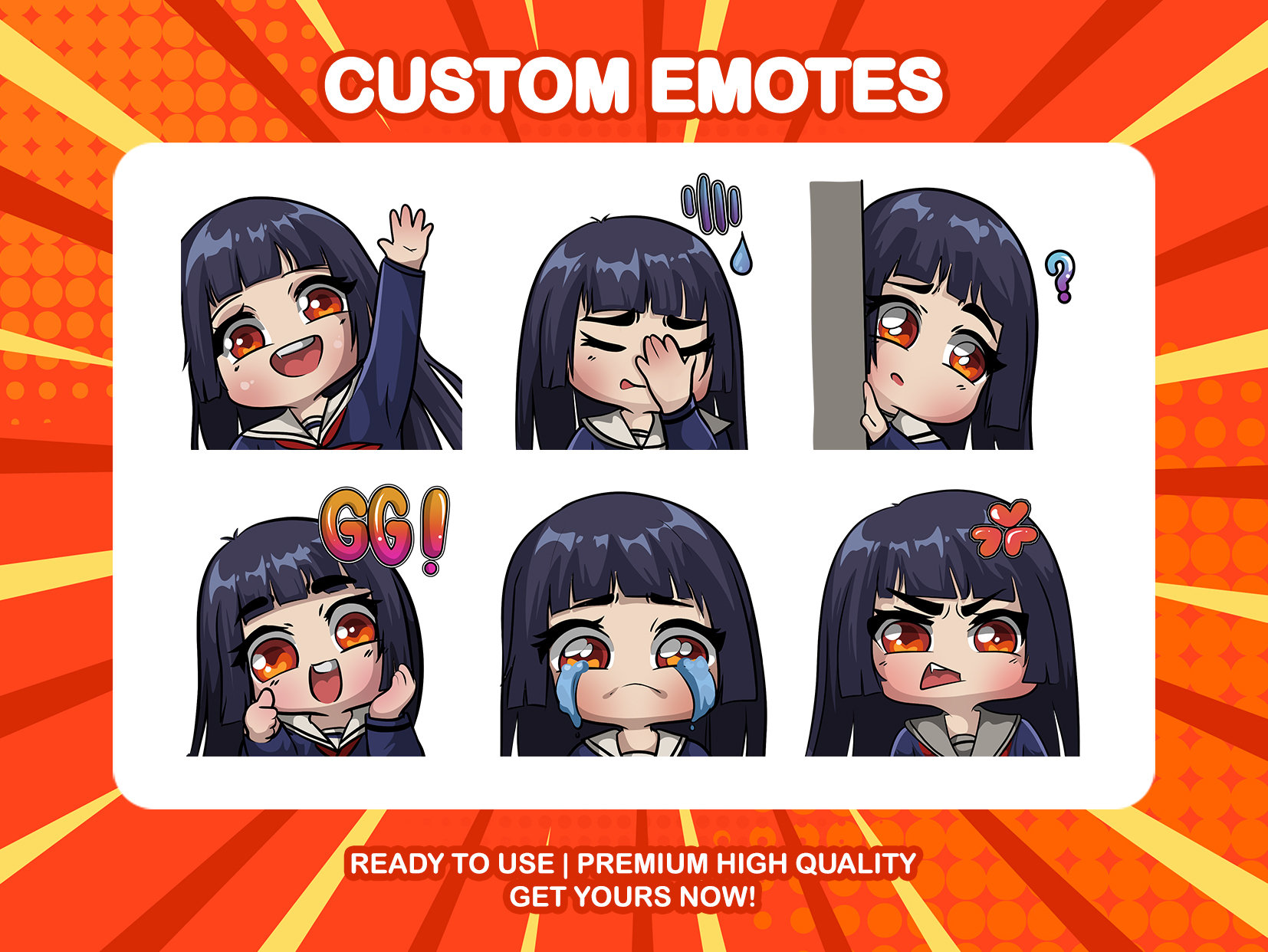 CUSTOM EMOTES High Quality Custom Premium Twitch Emotes, Twitch Emoji ...