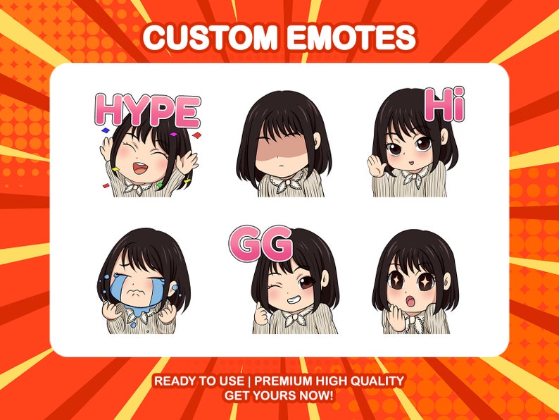 CUSTOM EMOTES High Quality Custom Premium Twitch Emotes, Twitch Emoji ...