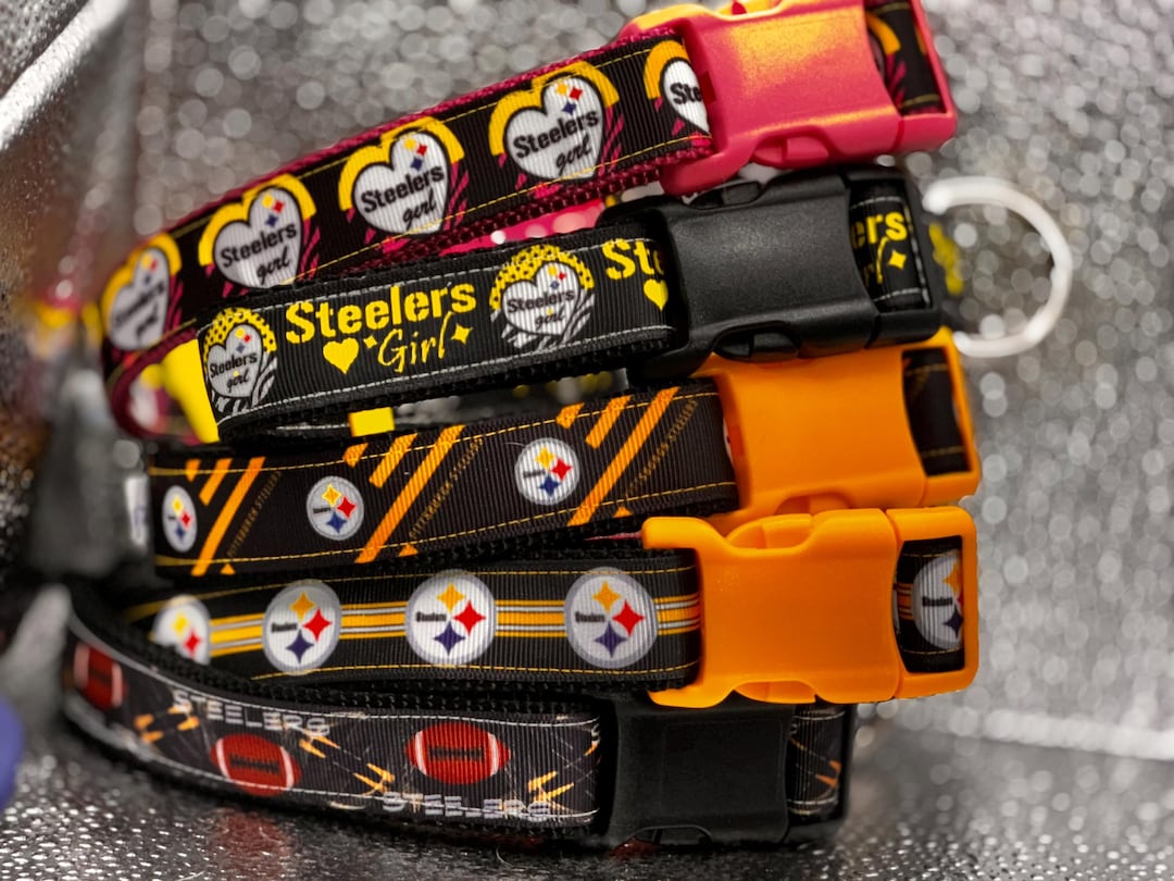 Pittsburgh Steelers Adjustable Dog Collar Black Gold New - Etsy