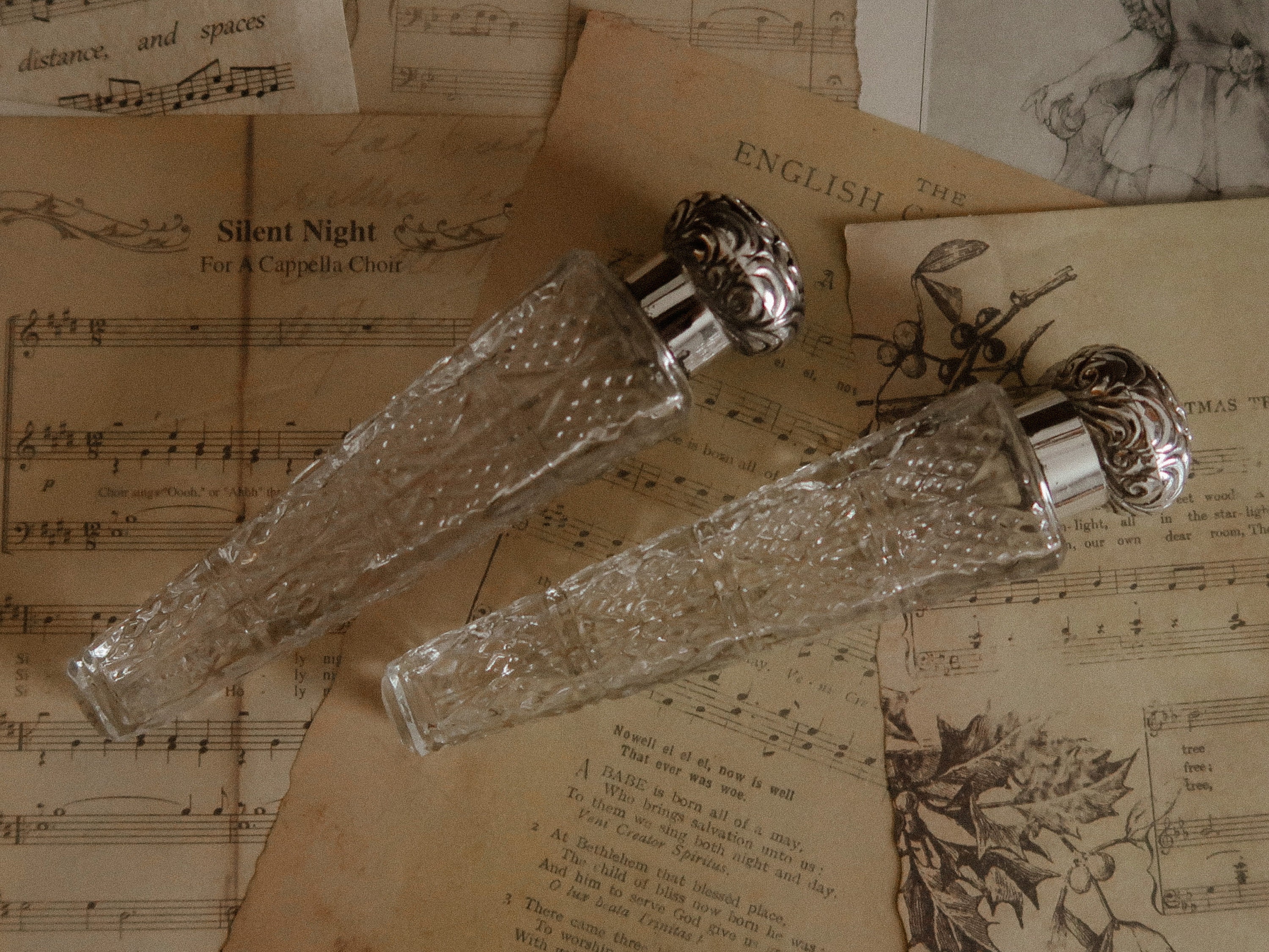 Large Vintage Cut Glass Tapered Tear Catcher Potion Bottle - Etsy