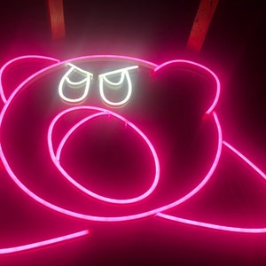 Angry Kirby Neon Sign Light Handmade Neon Sign Kirby Neon - Etsy