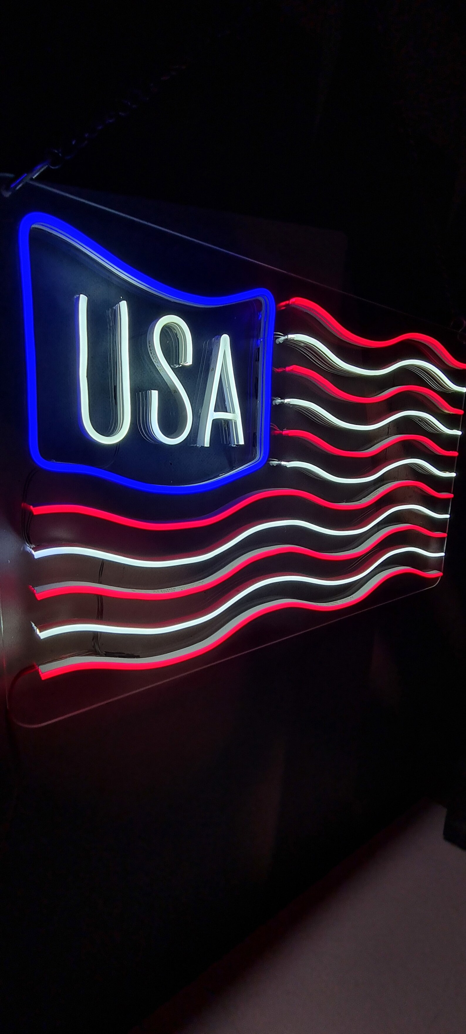 USA Flag Neon Sign Usa Flag Neon Light LED Neon Sign - Etsy