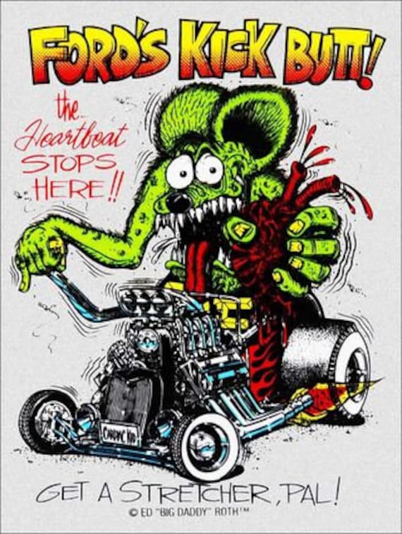 Rat Fink Metal Sing Ford Kick Butt - Etsy