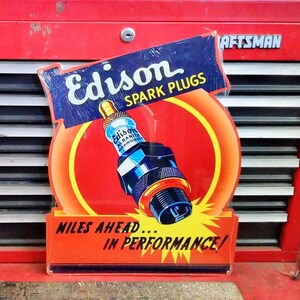 Edison Spark Plugs Laser Cut Metal Advertisement Sign - Etsy